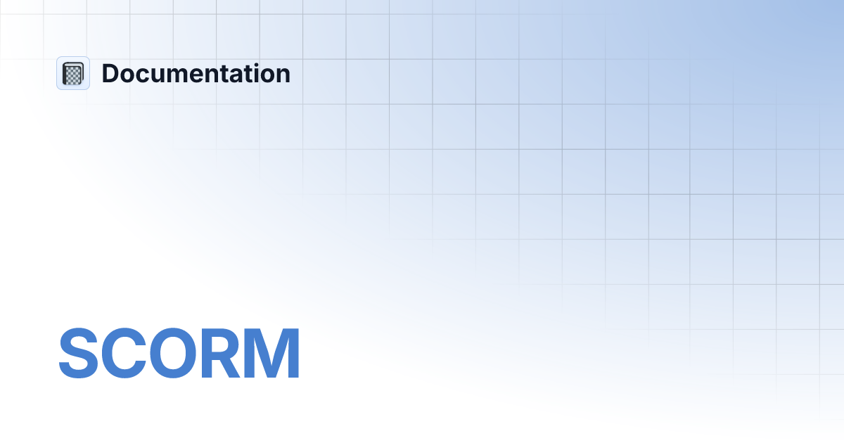 SCORM | Documentation